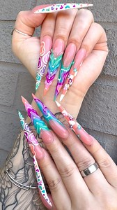 1M views · 52K reactions | Colorful Abstract Nails How many times I gotta tag you? @nails_by_lindsay_ (inspired ⬆️)@blissnailbar2939 CALL 616-249-8003 to get in with me 﫡☎️#TheNailBender #ColorfulNails #AbstractNails | The Nail Bender 盛 | Facebook