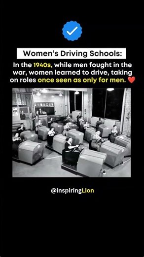 In the 1940s, women took the wheel while men fought the war and changed the world quietly ❤️