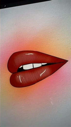 Vibrant Lip Illustration Tutorial | Digital Beauty Art Short