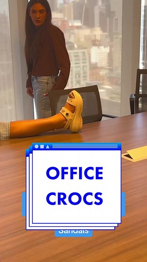 Replying to @Lilybeth Duran That’s what we call a Mega Crush MOMENT 🤩 #megacrushsandal #megacrushcrocs #megacrush #crocs #sandals #crocsgang #funny #worklife #coworkers #fyp