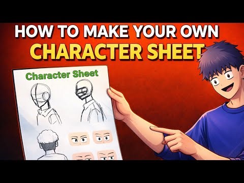 Design your own Character sheet with tutorial easy 🎨 | Dual Animation |