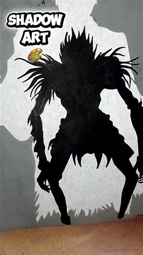 Trying Shadow Art for the First Time 😱#viral #creativeart #animedrawing #sketch