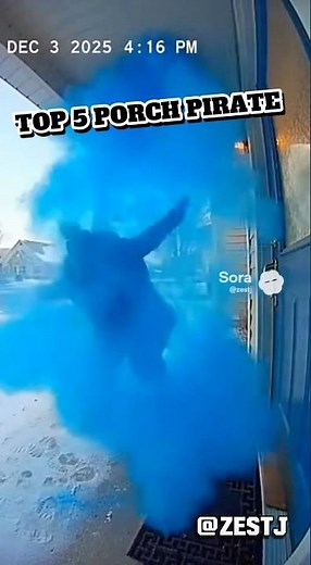 TOP 5 PORCH PIRATE REVENGE: Exploding Paint Powder Box Prank!