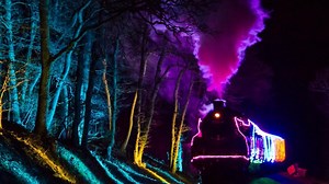 Christmas train lights up Devon countryside