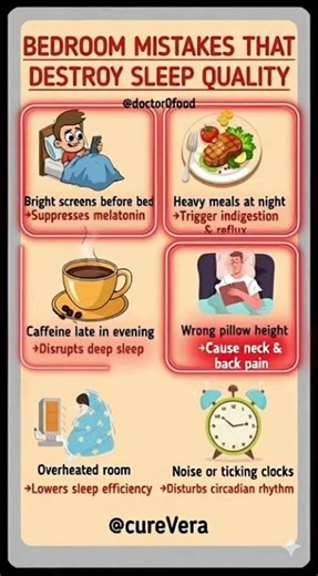 Stop These 6 Bedroom Mistakes Destroying Your Sleep! 😴🚫 #SleepTips #InsomniaFix