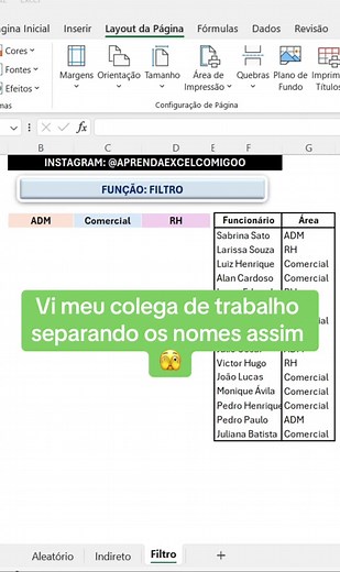 Aprenda a Usar a Função Filtro no Excel