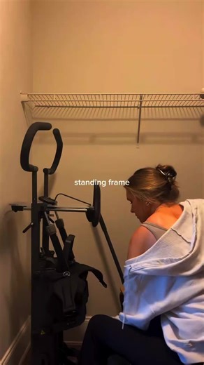 using a standing frame as a wheelchair user has many benefits.#spinalcordinjury #paralysis #wheelchairlife