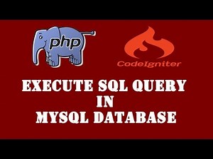 PHP Codeigniter Tutorial - 13 - Executing SQL Query On MySQL Database - Hindi