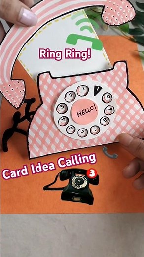 DIY Telephone Card Idea 📞✨ ☎️| Cute Handmade Card Gift #shorts #youtubeshorts #trending #diy #craft