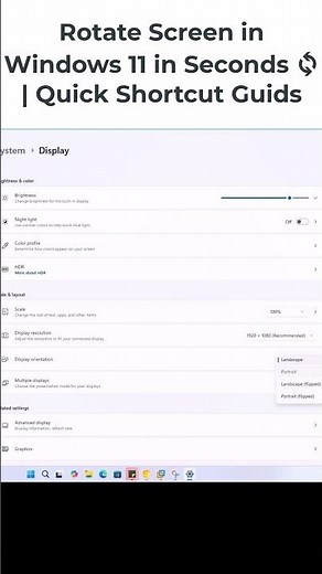 Rotate Screen in Windows 11 in Seconds 🔄 Quick Shortcut Guide