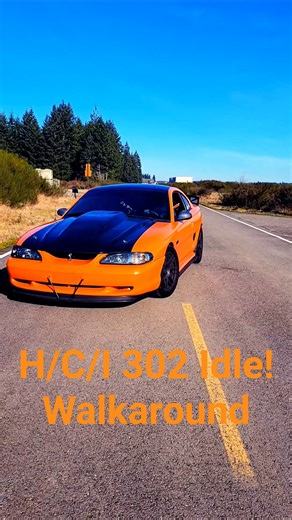 Orange Mustang Track/autocross car, high compression cammed 302 SBF!