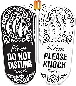 Do Not Disturb Sign - Door Hanger Signs (Do Not Disturb/Please Knock, 10)