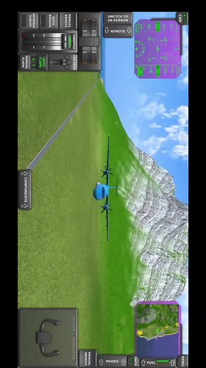 Blue Airplane Simulation: Fly Over Diverse Landscapes