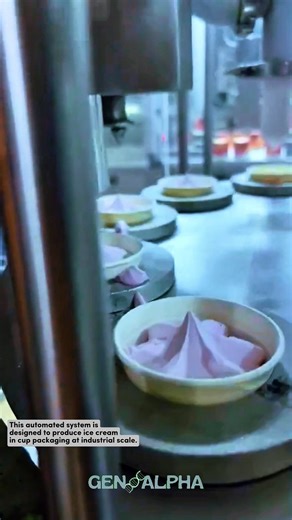 Automated Ice Cream Cup Production System #manufacturing