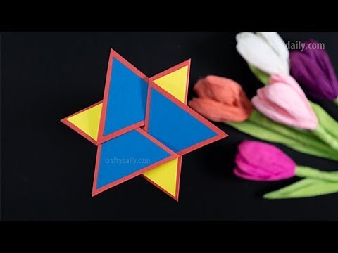 Star Card Tutorial | DIY star card for decorating Scrapbook | Handmade card
