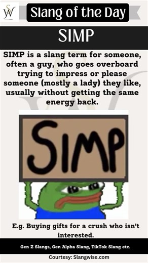 What's SIMP in Slang? #internetslang #Skibidi #simp #fyp #viral #creatorsearchinsights #usatiktok #tiktokslang