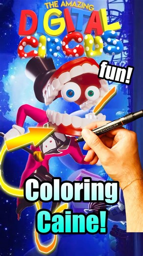 Coloring Caine from Digital Circus! 🎪