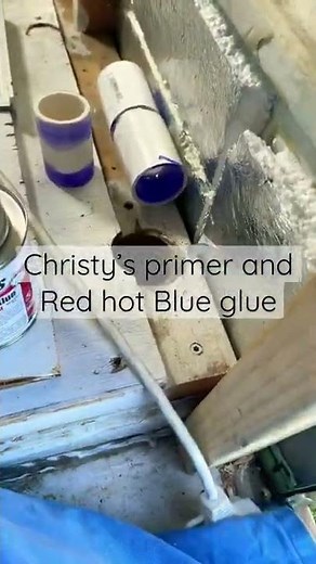 Using Christy’s Purple Primer and Red Hot Blue Glue.