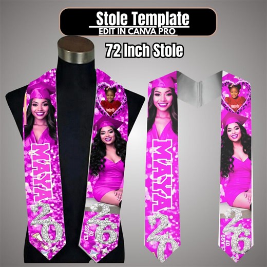 Graduation Stole Templates for Canva and Sublimation Stole Graduation Template, Canva, Graduation Sash Digital Download - Etsy UK