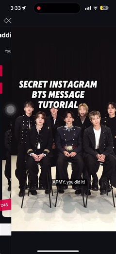 Secret BTS Message on Instagram Tutorial