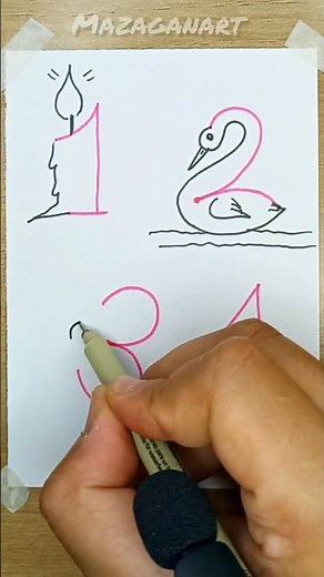 How to Turn Numbers into Cute Drawings | Fun Drawing Trick for Beginners