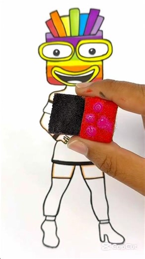 Sprunki OC Seven Number blocks acrylic paint game!!❤️😍 #art #ytshort #acrylicpaint