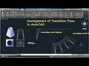Development of Transition Piece in AutoCAD, Circular to Rectangular: Development Engineering Drawing