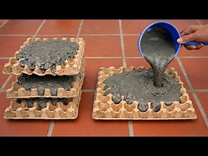 Not everyone knows this secret! Pour cement into a Egg Tray You will be amazed at the results 😱