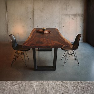 Solid Wood Live Edge Meeting Table Handcrafted Restaurant Tables Natural Wood Round Dining Table Rustic Conference Table for Living Room - Etsy