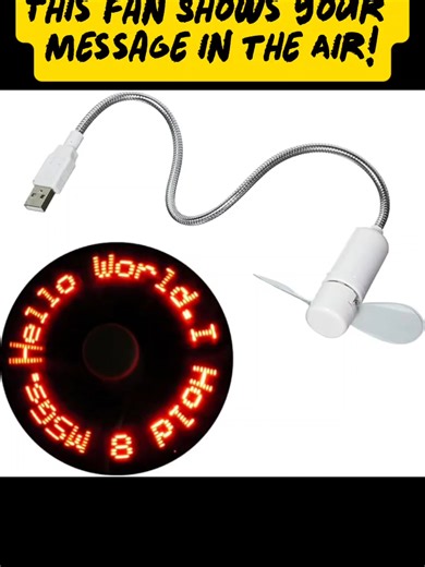 PowerTRC Programmable Message Fan – USB LED Fan That Displays Your Custom Text & Drawings #TechGadgets #CoolGadgets #TikTokMadeMeBuyIt #LEDTech #amazonfinds