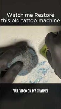 Removing rust from old tattoo machine #tattoo #restoration #satisfying #cleaning