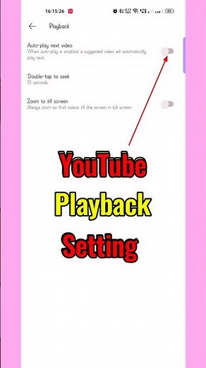 How To Enable Youtube Playback Setting ||#shorts