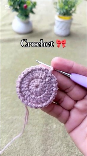 Mini Crochet Circle Magic 🧶✨ | Satisfying Round Stitch #viralvideo