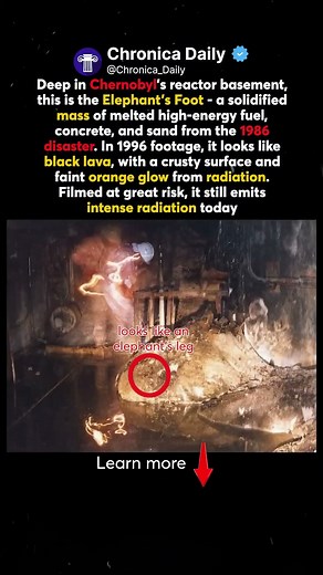 🏭🔦 Mysterious Elephant's Foot: Chernobyl's Melted Reactor Core Revealed in Rare Footage