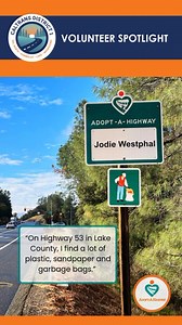 4K views · 31 reactions | Caltrans District 1 would like to give a special shoutout to Jodie Westphal of Clearlake, CA for her dedication to District 1’s Adopt-a-Highway Program! Check out what Jodie has to say about keeping her community’s roads free of litter and debris. #Caltrans #adoptahighway #CleanCA | Caltrans District 1 | Facebook