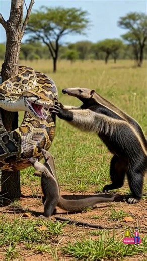 Brave Anteater Battles a Giant Python! 😱🐍💪