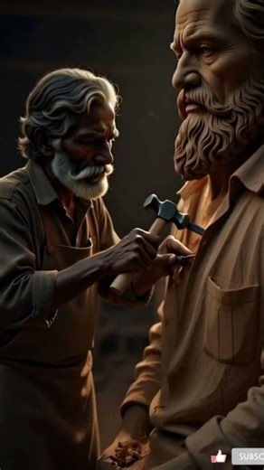 Village Wood Carving Art | Life Size Wooden Statue Making ai video of Yash