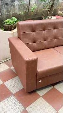From Frame to Final Finish ✨ Brown Leather Sofa 2025 | Stunning DIY Sofa Making #Shorts”