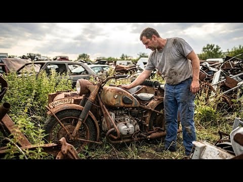 ASMR BMW R75 Restoration | 1943 Afrika Korps Military Motorcycle Complete Rebuild from Rust to Glory