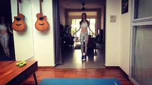 I asked @thisisreneeong what I shd include in my 12min workout and she showed me a burpee! but I wasn't up for burpees today so did the rest which made me break a sweat anyway 󾌳 #jmeworksout #tgif #youcandoit #hiit #thisisreneeong #meandmygymmate #excuses #burpeesarehard #proudmama | Jaime Teo