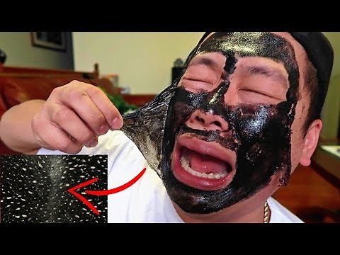 PAINFUL BLACKHEADS PEEL OFF MASK CHALLENGE!!! (INSTANT RESULTS)