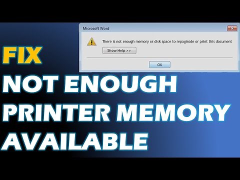 Fix "Not enough printer memory available to print page" in Microsoft Office Application