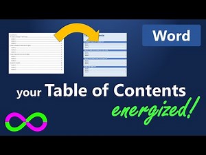 Create visually appealing Table of Contents in Word document
