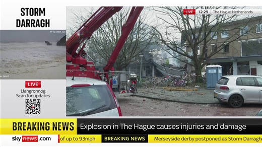 An explosion has destroyed several apartments and injured multiple people in the Netherlands. The cause of the explosion is currently unknown. Read more: https://trib.al/3SAN0k9 📺 Sky 501, Virgin 602, Freeview 233 and YouTube | Sky News