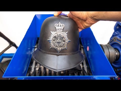 British Police Helmet SHREDDED!