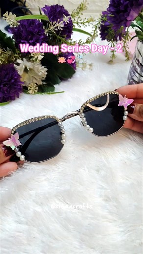 DIY Sunglasses Decoration 🌸✨ #shorts #wedding #diy