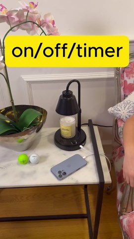 Candle Warmer Desk Lamp with Timer, Dimmer, Adjustable Height, USB-C & USB Charging for Home & Office