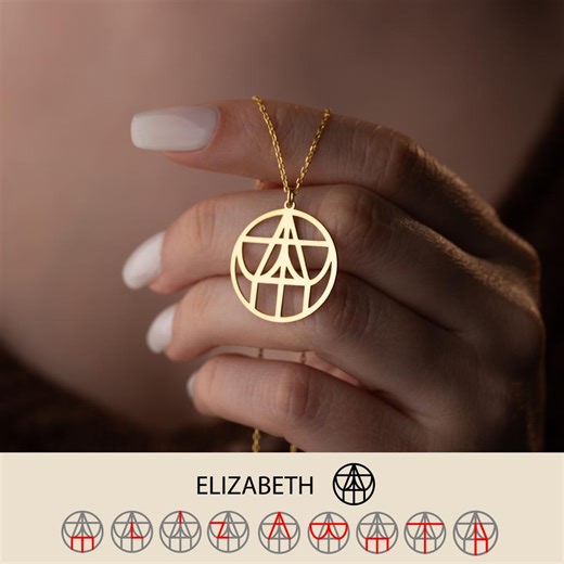 Custom Name Necklace Logo Name Necklace Geometric Name Necklace Gold Logo Necklace Dainty Name Necklace Letter Pendants Unique Name Jewelry - Etsy Canada