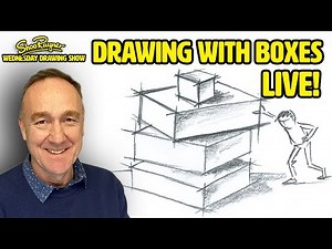 Learn to draw boxes - the basic building block of drawing Wednesday Drawing Show Live