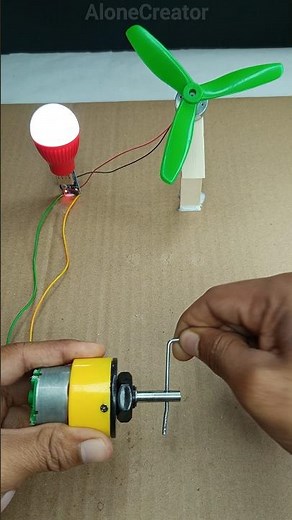 I Powered a DC Fan and LED Bulb Using a Hand-Powered Gear Motor | #diy #project #scienceproject
